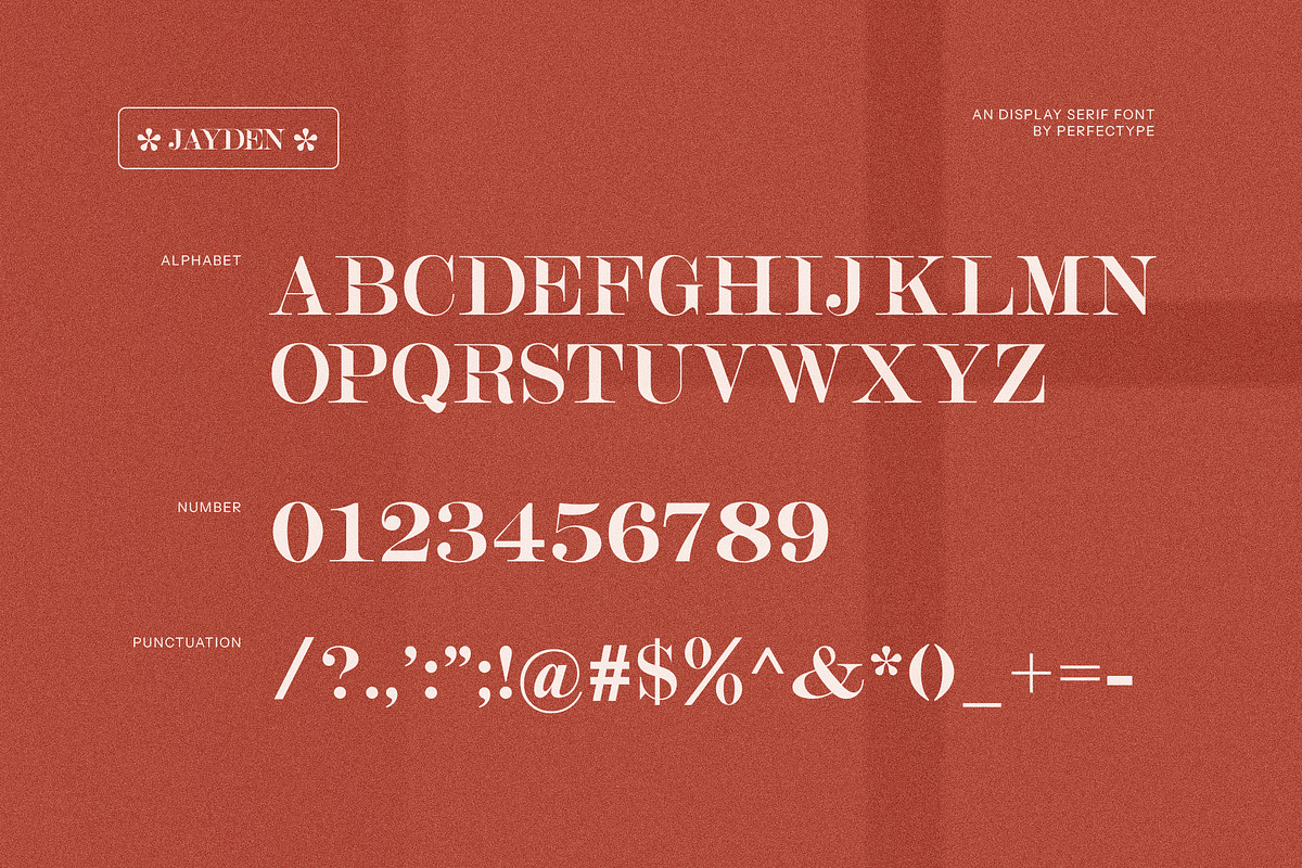 Jayden Unique And Elegant Serif Font, a Serif Font by Perfectype
