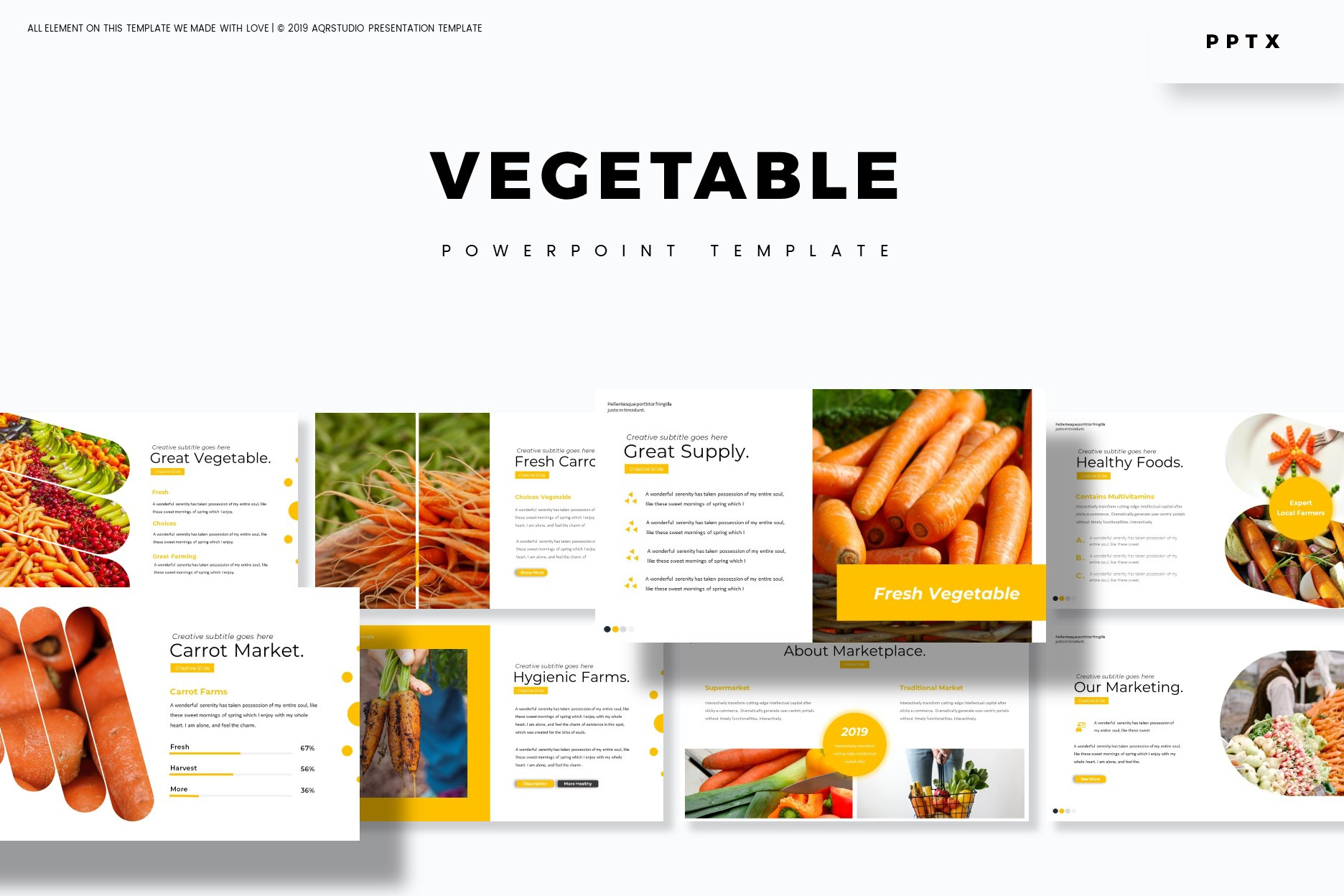 Vegetable - Powerpoint Template, a Presentation Template by AQR Studio