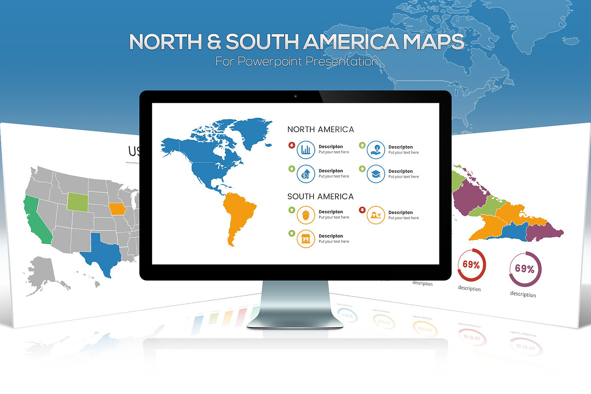 World Maps Bundle Powerpoint, a Presentation Template by SlideFactory