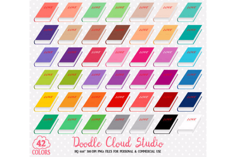 42 Colorful Book Clipart School | Education Illustrations ~ Creative Market