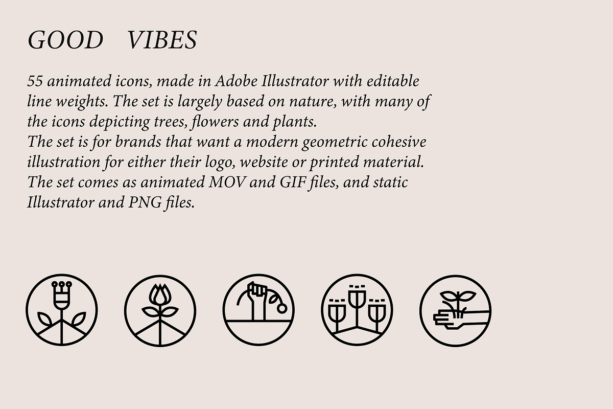 50% Good Vibes Animated Icon Logos, an Icon by Emma Make