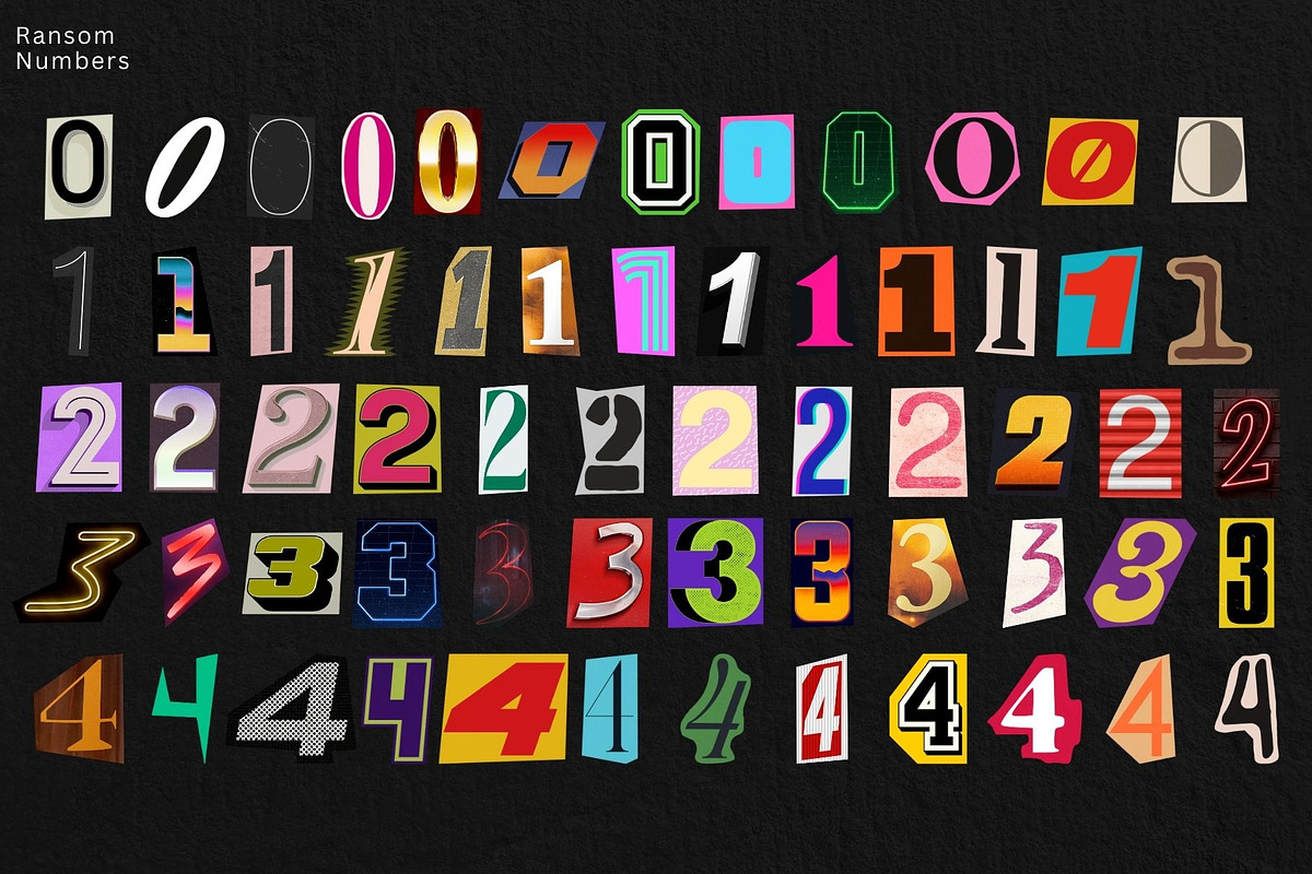 Ransom Note Letters, an Object Graphic by Presets store