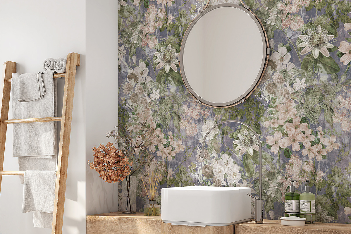 Subtle Floral Wallpaper, a Pattern Graphic by MalyskaStudio