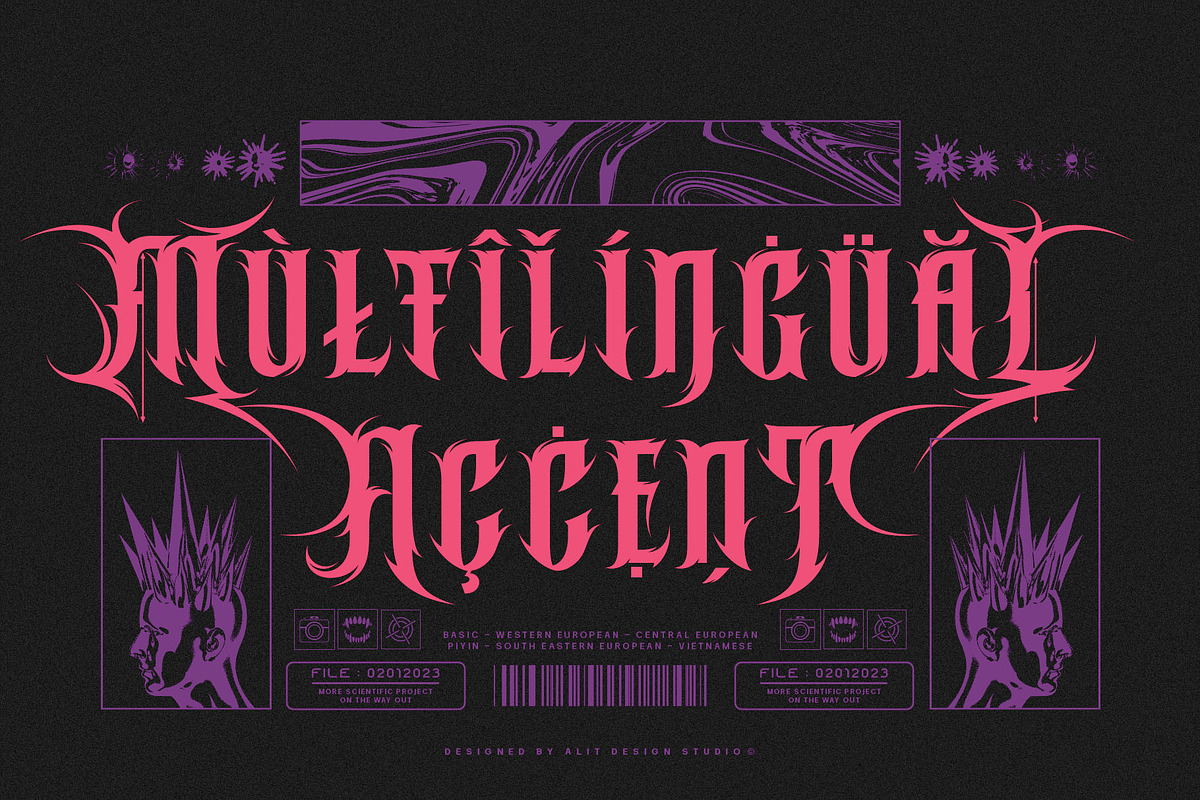 Riseria Typeface, a Blackletter Font by alit design