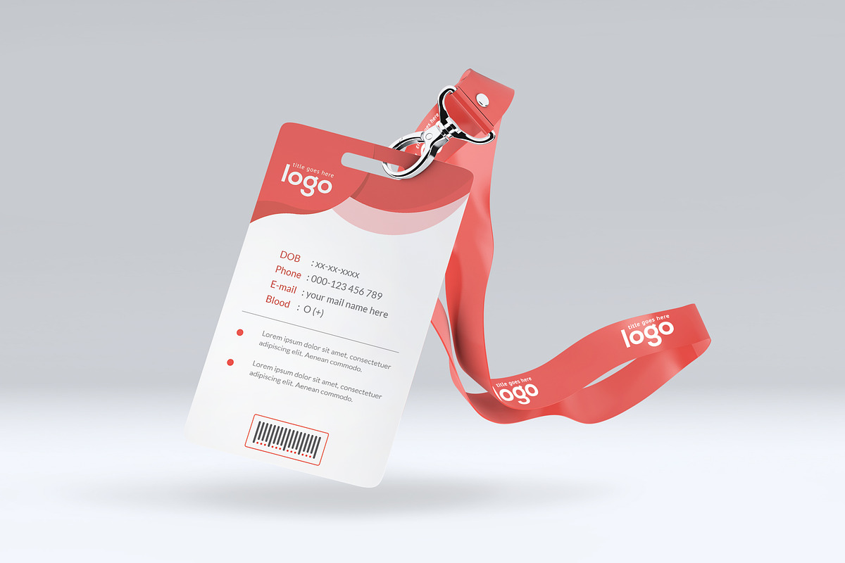 Red and Black Circle ID Card Design, a Stationery Template by ZAAS