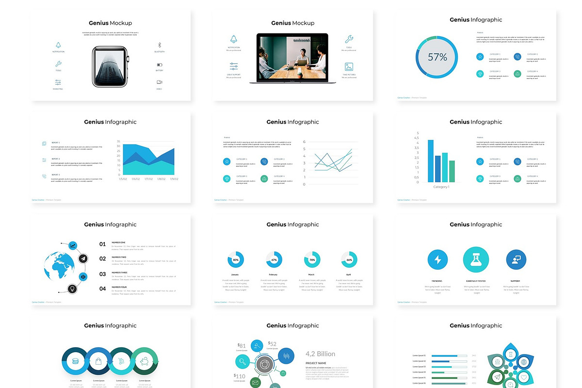 Genius - Google Slides Template, a Presentation Template by AQR Studio ...