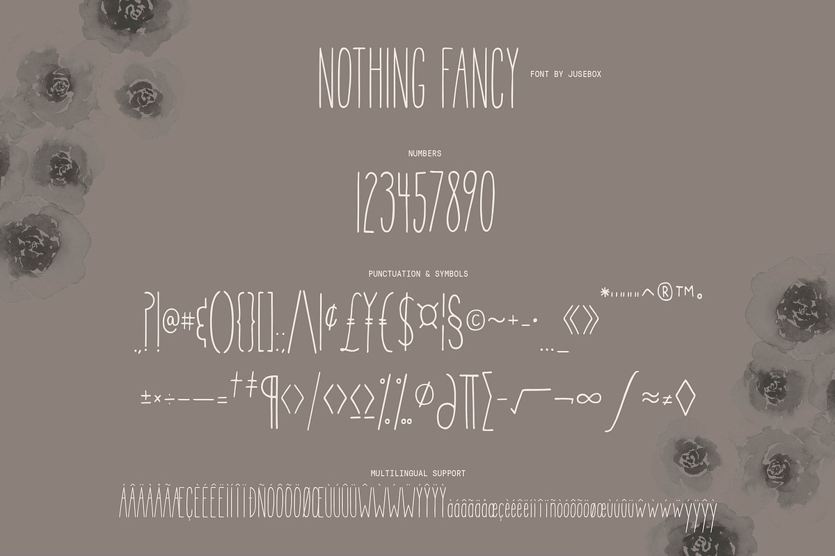 Nothing Fancy Font, a Sans Serif Font by Jusebox
