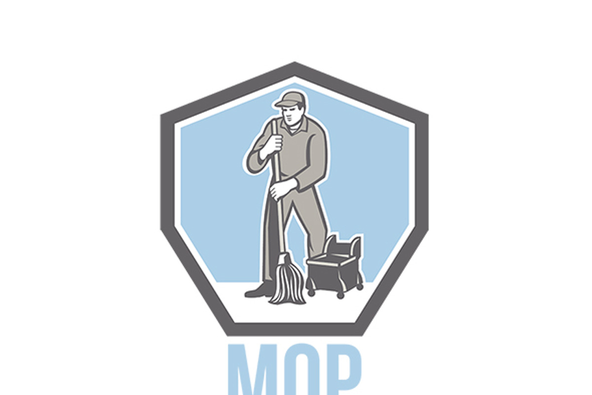 Mop Cleaning Services Logo, a Branding & Logo Template by patrimonio