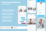 Learning Platform Mobile App UI Kit, an UI Kit Template by Betush