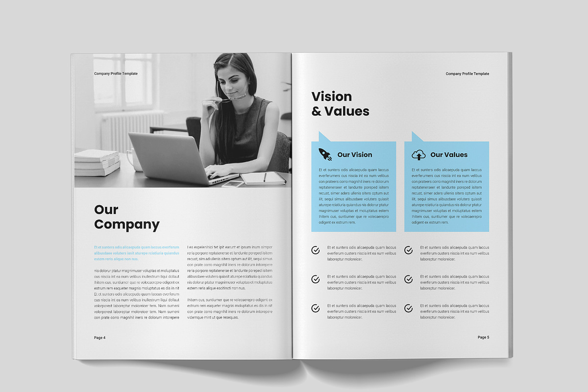 Company Profile Template, a Brochure Template by Spark_Creative