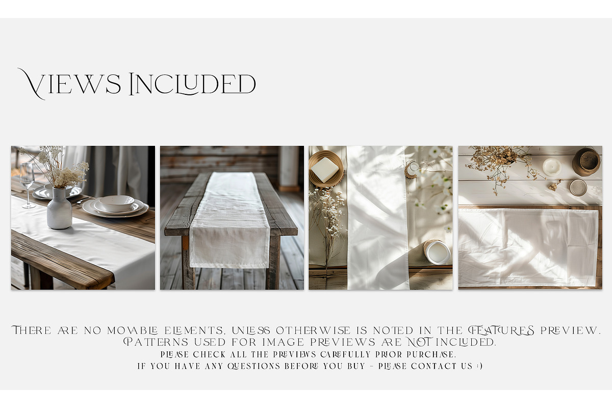Table Runner with Smart Objects, a Household Mockup by mock-ups