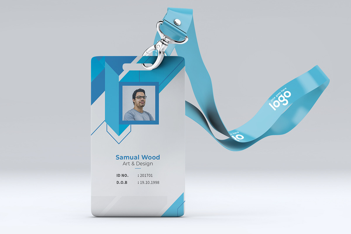 Minimal ID Card Design, a Stationery Template by ZAAS
