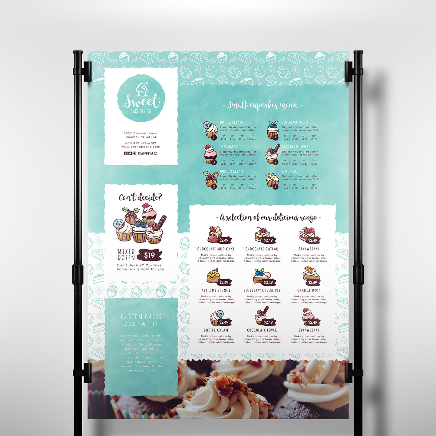 Cake Shop Poster Template, a Flyer Template by BrandPacks