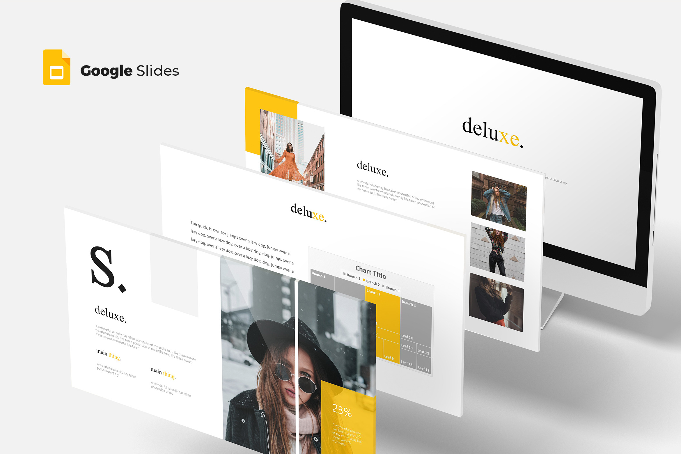 Deluxe - Google Slides Template, a Presentation Template by AQR Studio