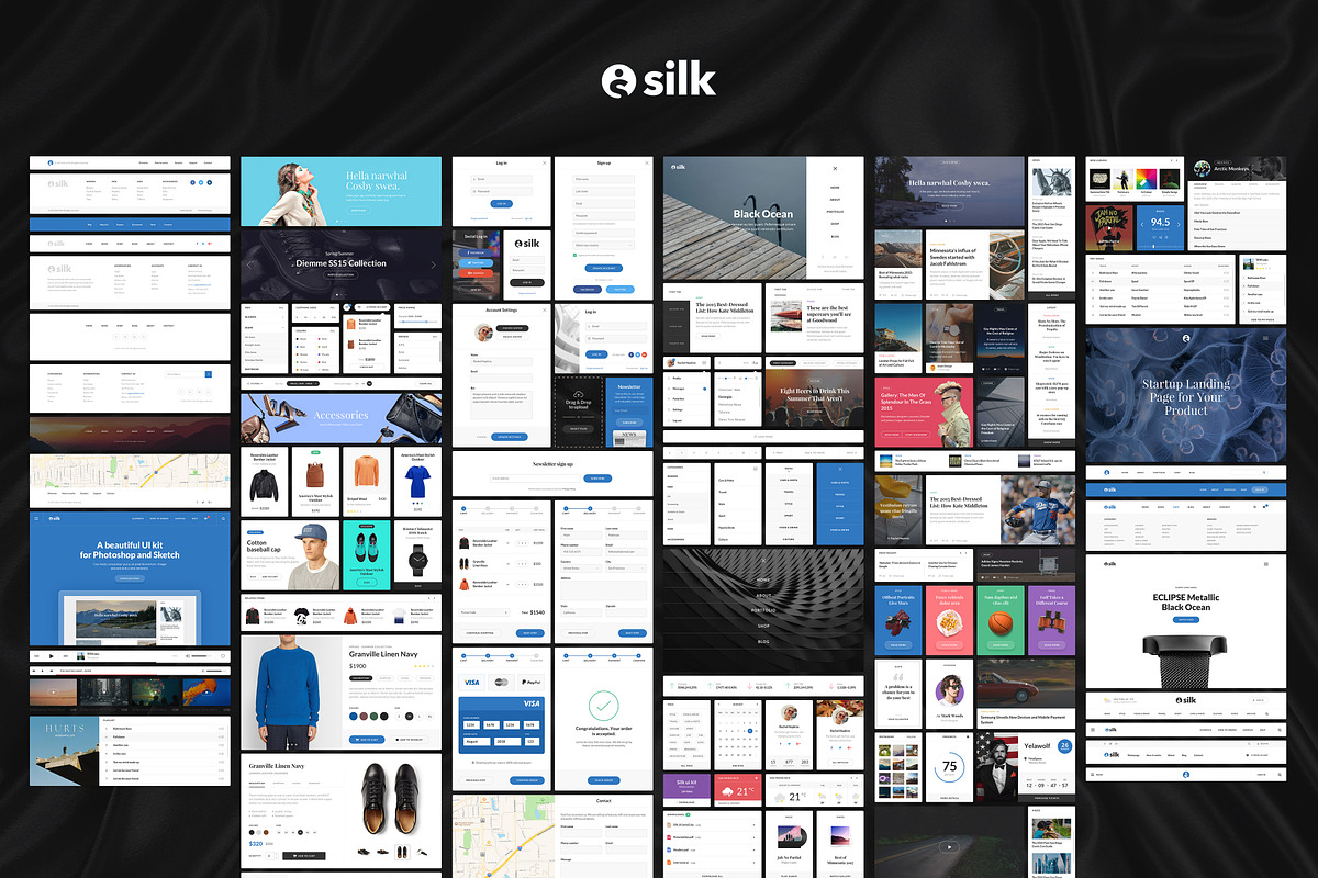 Silk Ui Kit, an UI Kit Template by DimGunger