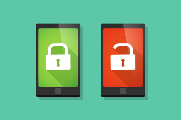 Security Related Phone Vector Set, an Icon by Blablo