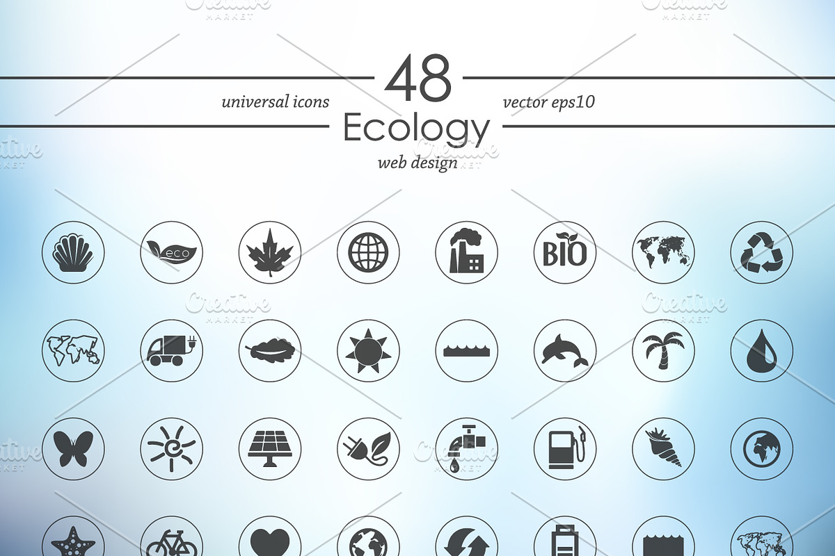 48 ECOLOGY icons, an Icon by Palau