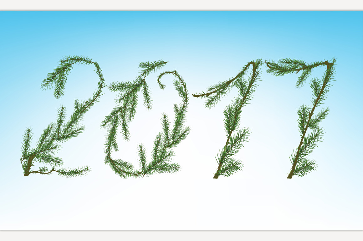 2017 New Year Letters, a Decorative Illustration by Anna's Shop ...