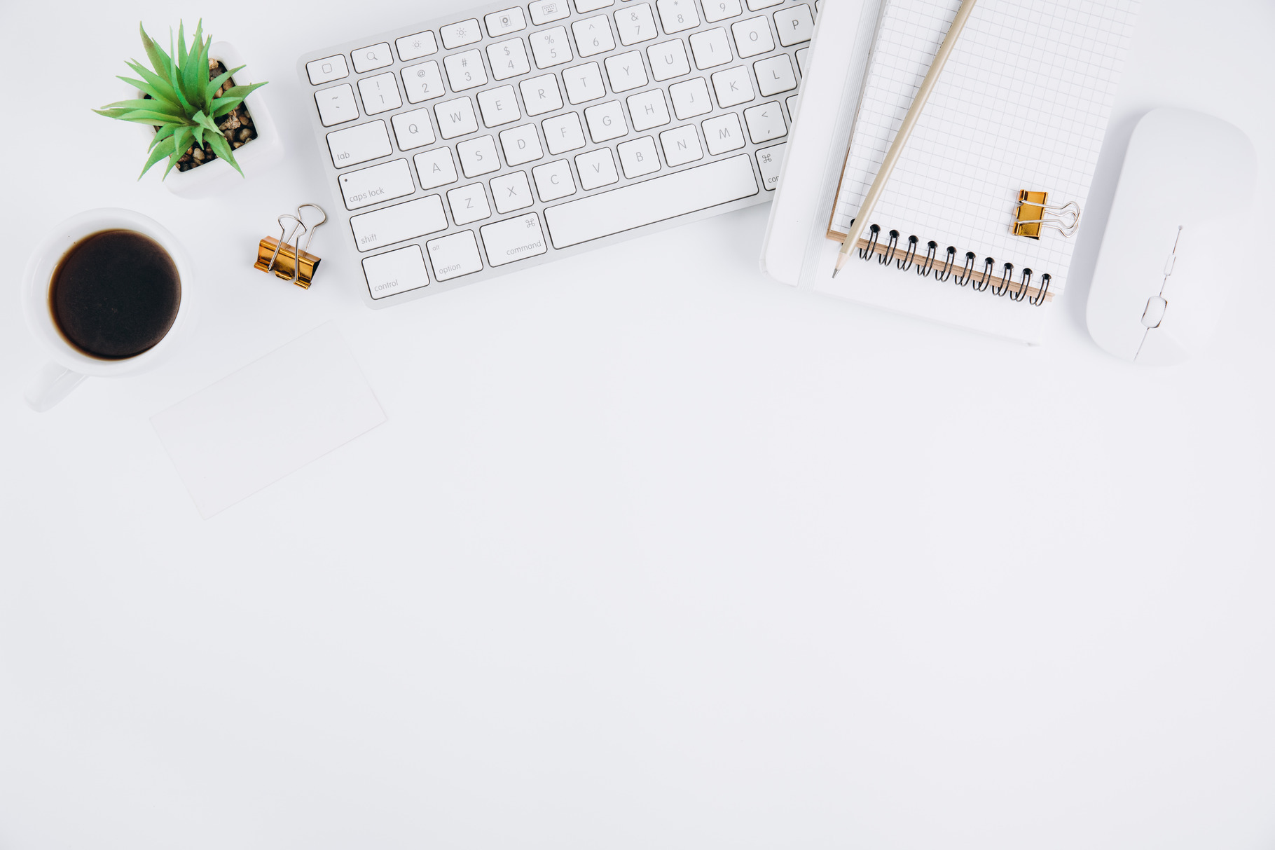 Top view white office table desk featuring desk, top, and view, a ...