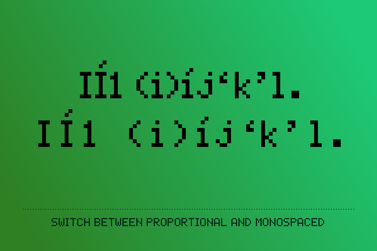 LCD Pixel font, a Font by SelfBuild Type