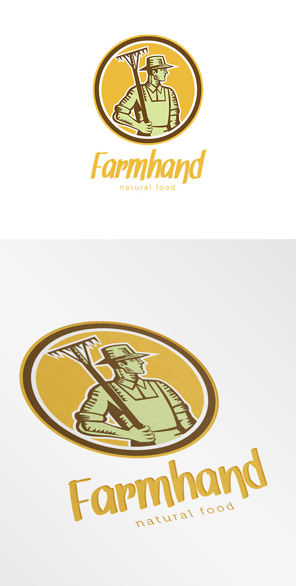 Farmhand Natural Logo, a Branding & Logo Template by patrimonio ...