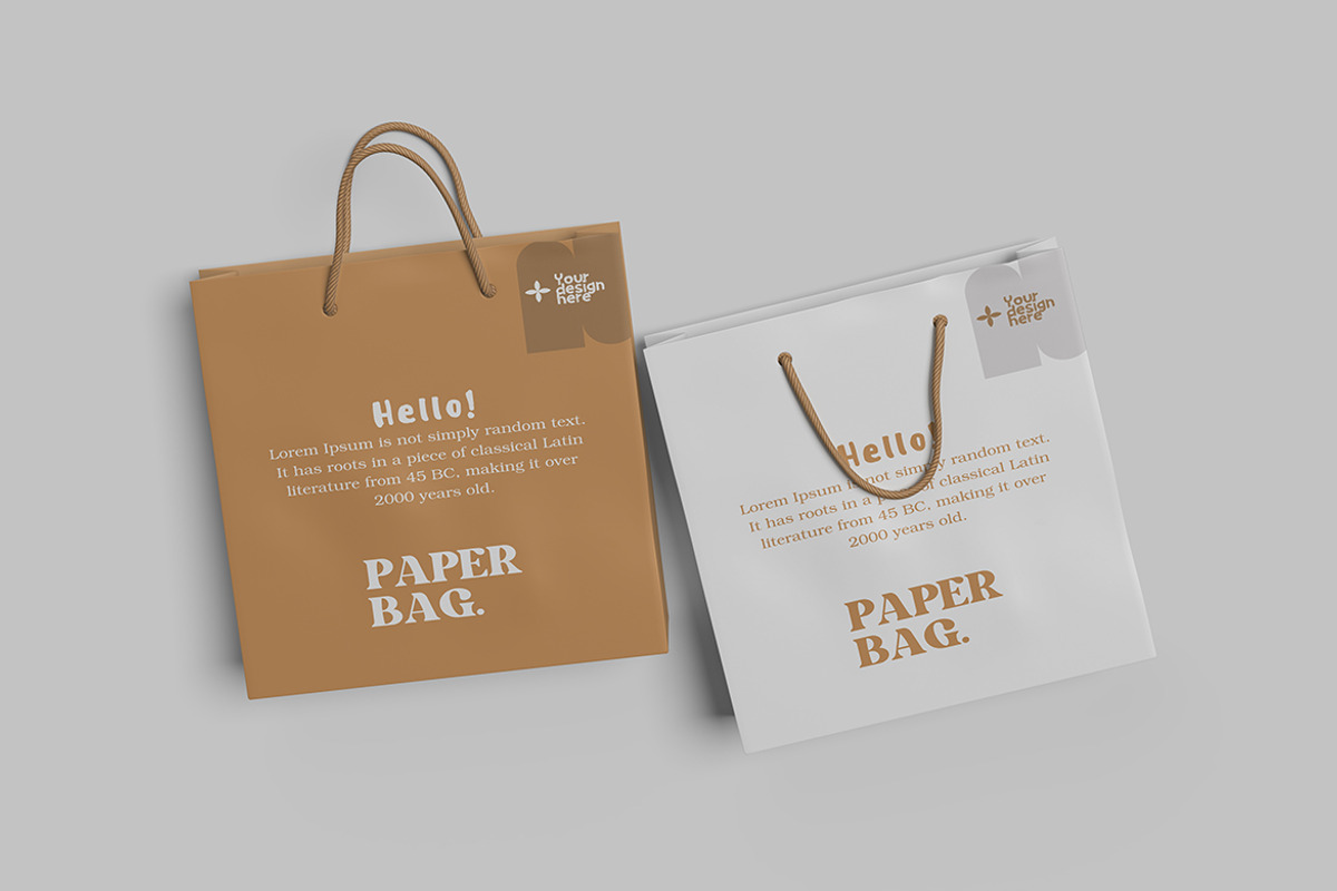 Paper Bag Mockup, a Packaging Mockup by seramoe
