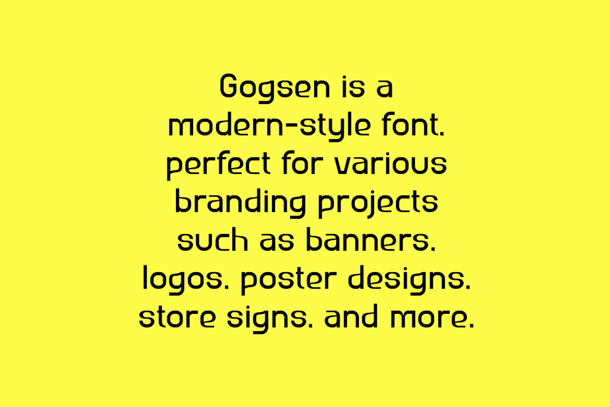 Gogsen - Logo Font, a Sans Serif Font by Iqsiart Studio
