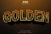 Golden 3D editable text effect