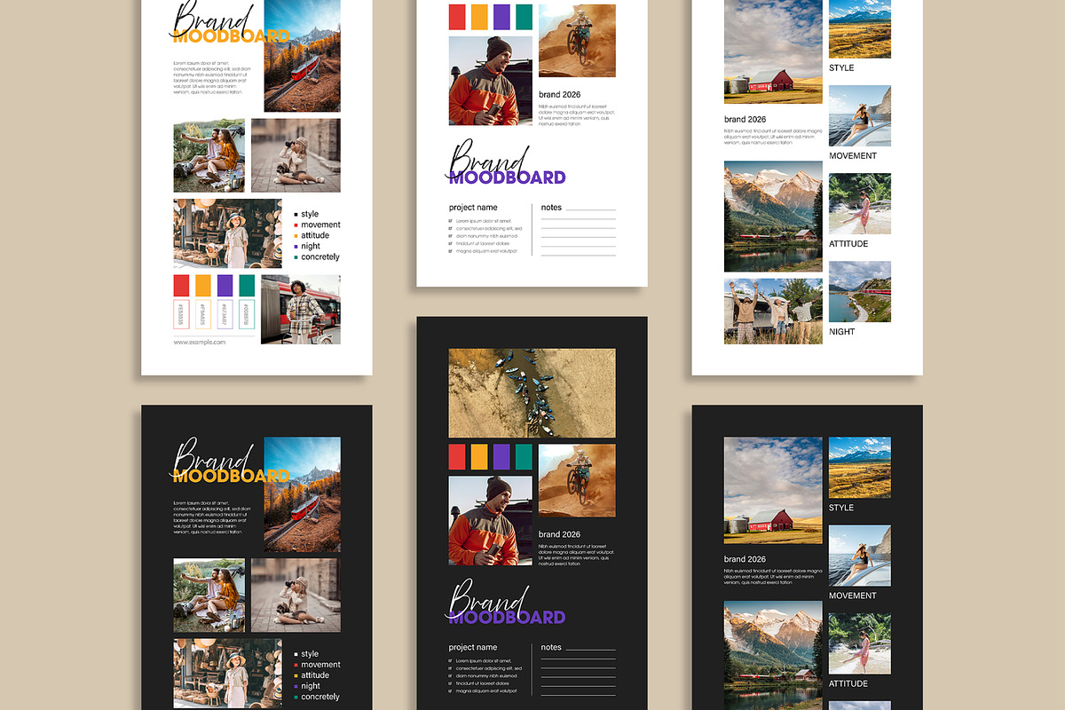 Creative Brand Mood Board Template