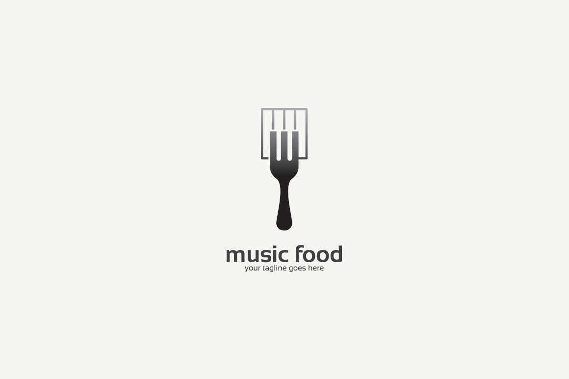 Music Food Logo, a Branding & Logo Template by CAIRON CREATIVESTUDIO ...