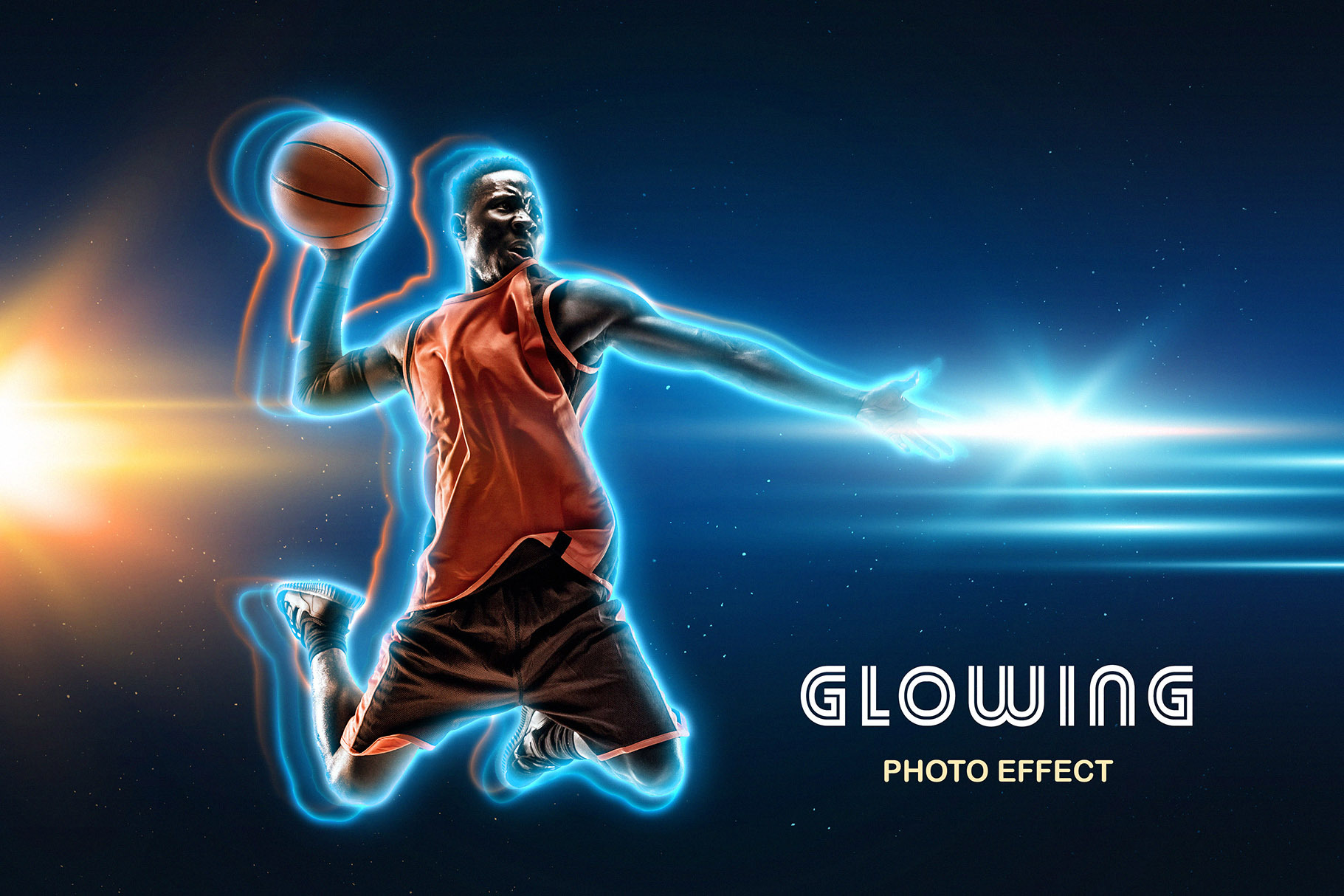 Glowing Outline Photo Effect, a Layer Style Add-On by Design Squad
