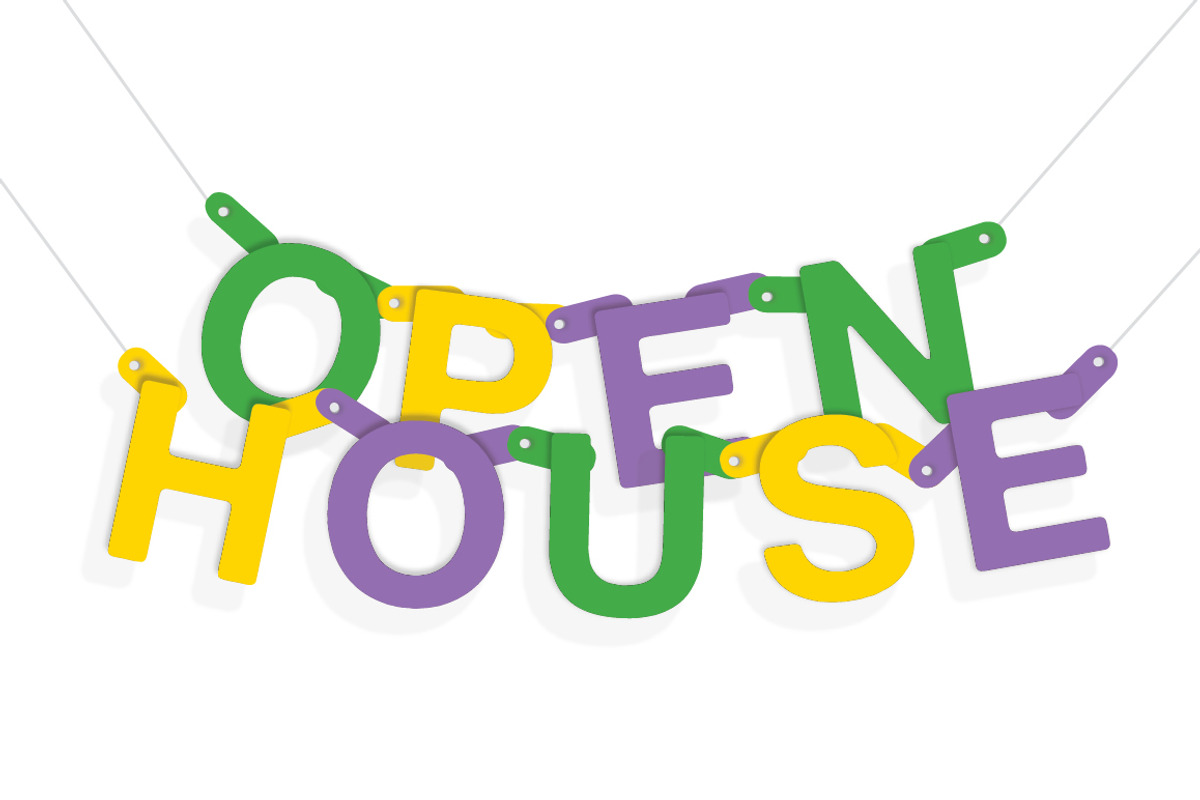 Open House Party Banner, an Object Graphic by cvcreative | Creative Market