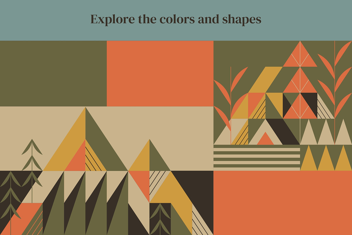 Geometric Outdoor Scenes, an Illustration by tifftuff