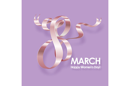 March 8 greeting card., a Card Template by Valenty