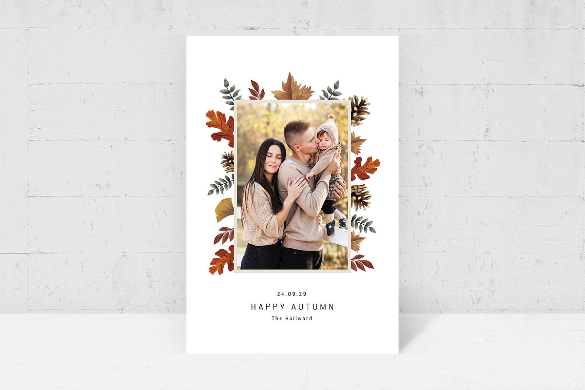Fall Autumn Photo Card Template, a Card Template by BrandPacks