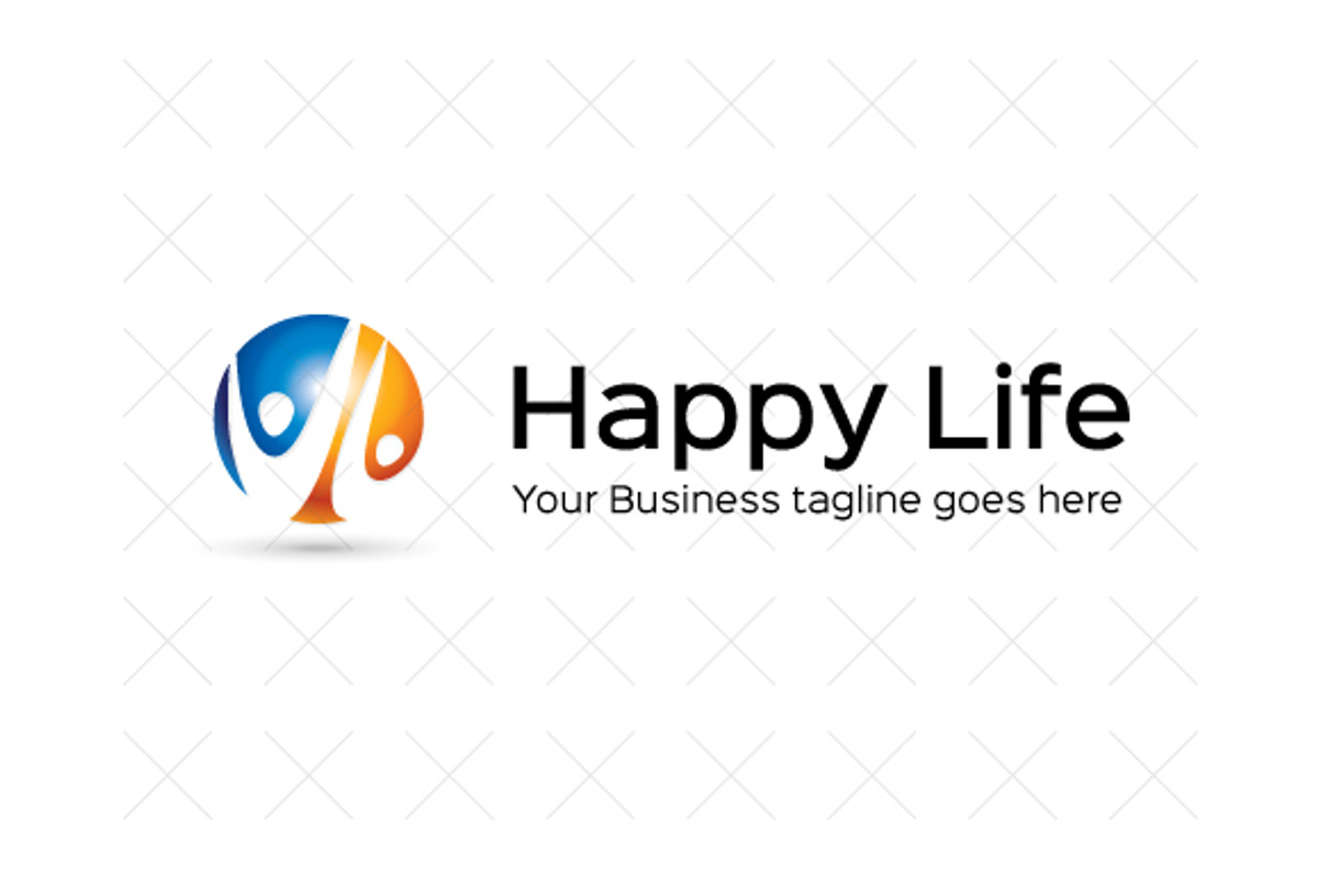 Happy Life Logo Template, a Branding & Logo Template by The Branding Fusion