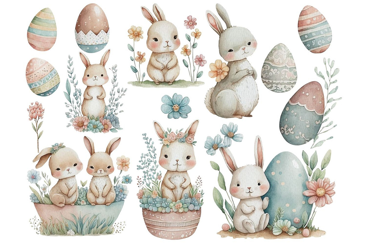 Easter Friends Clipart Collection, a Graphic by JBArt Clipart