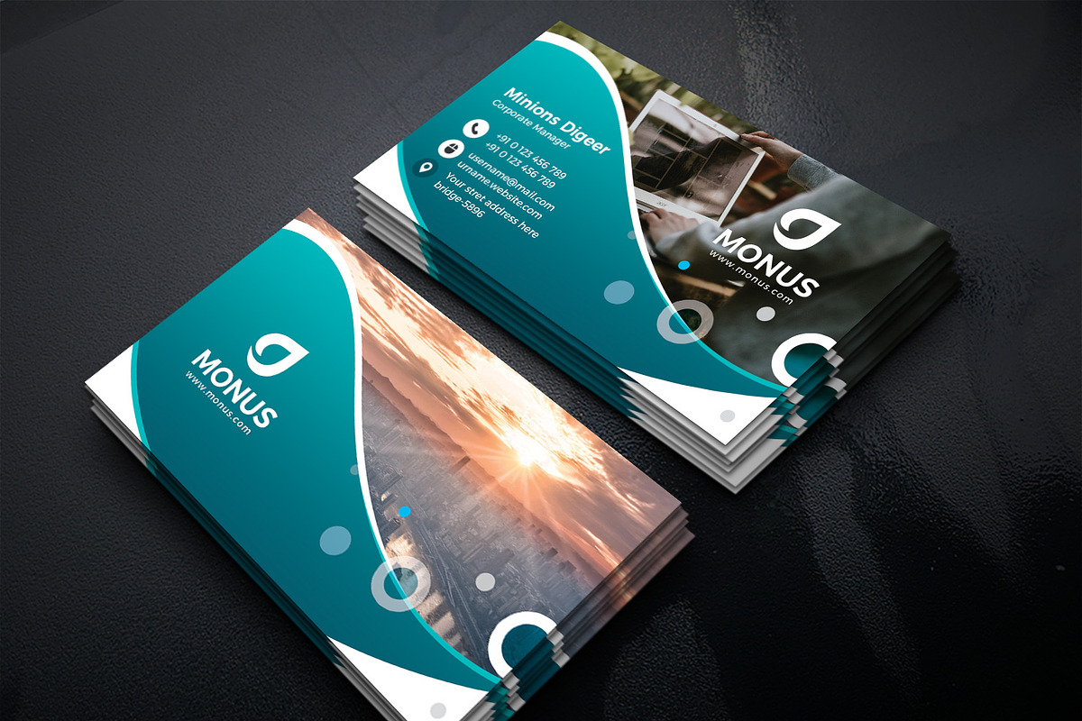 Technology Business Card, a Business Card Template by GenerousArt ...