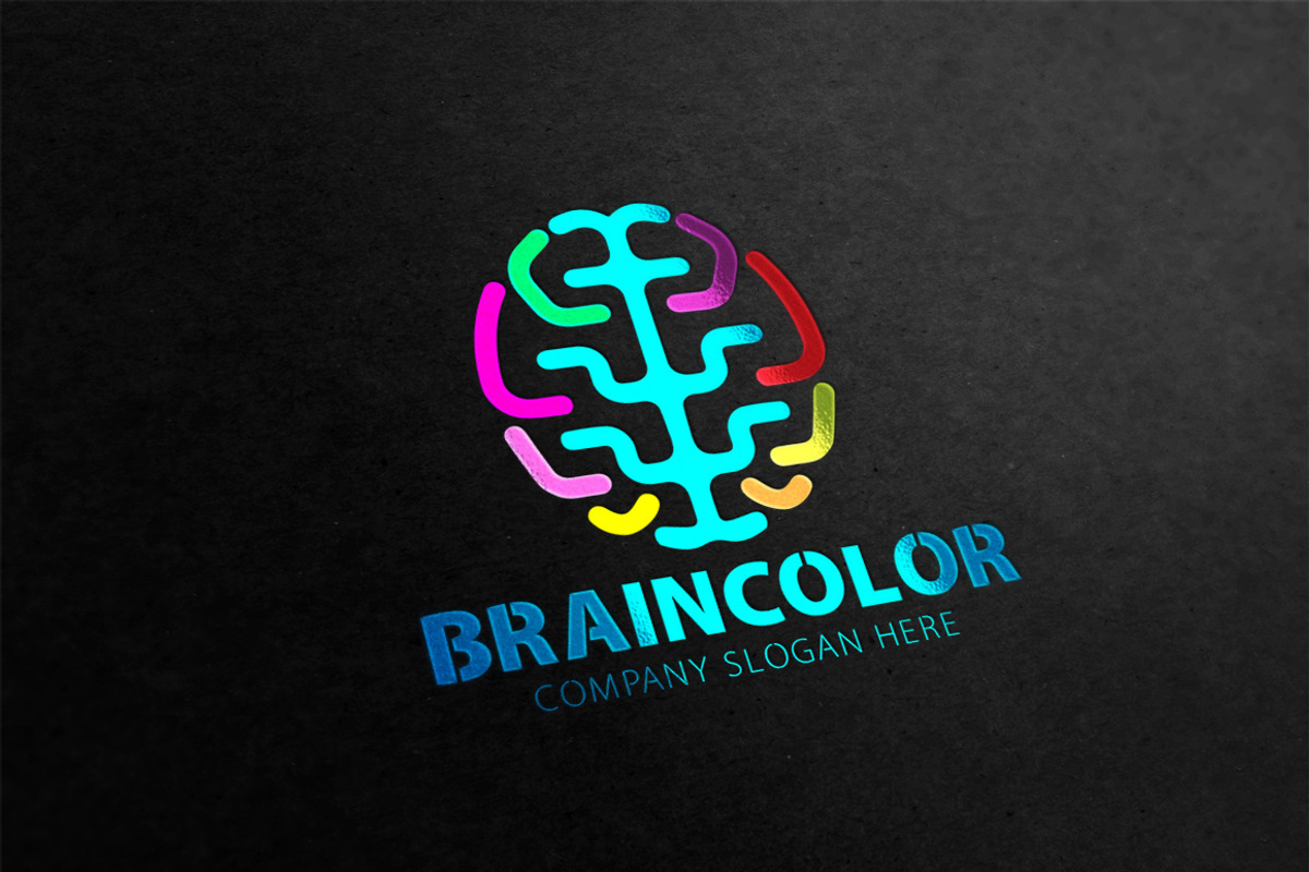 Brain Color Logo, a Branding & Logo Template by essegraphic