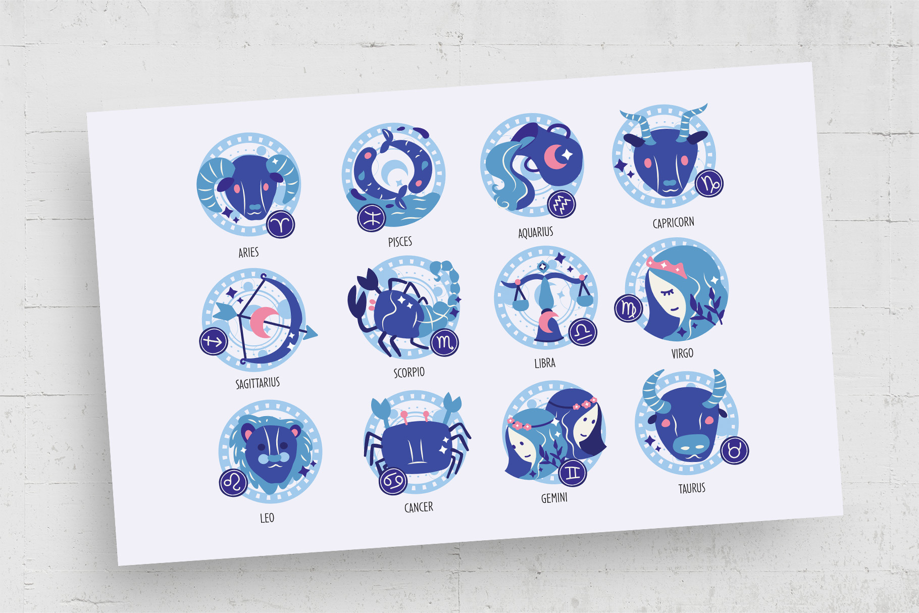 Cartoon Star Astrology Illustrations, an Object Graphic by ...