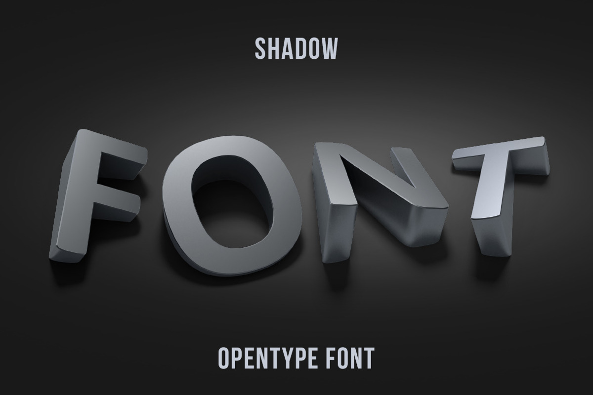 Shadow Font, a Font by Handmadefont