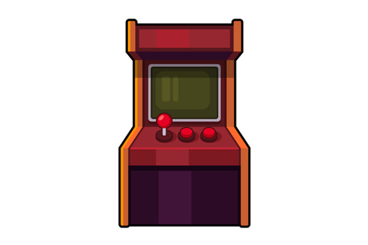 Classic Arcade Machine and Buttons, an Icon by in8finity