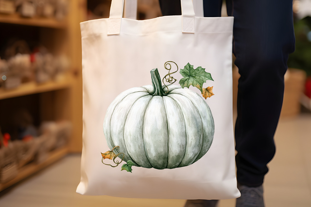 Watercolor Pumpkin Patch Clipart, a Seasonal Illustration by Rose Art ...