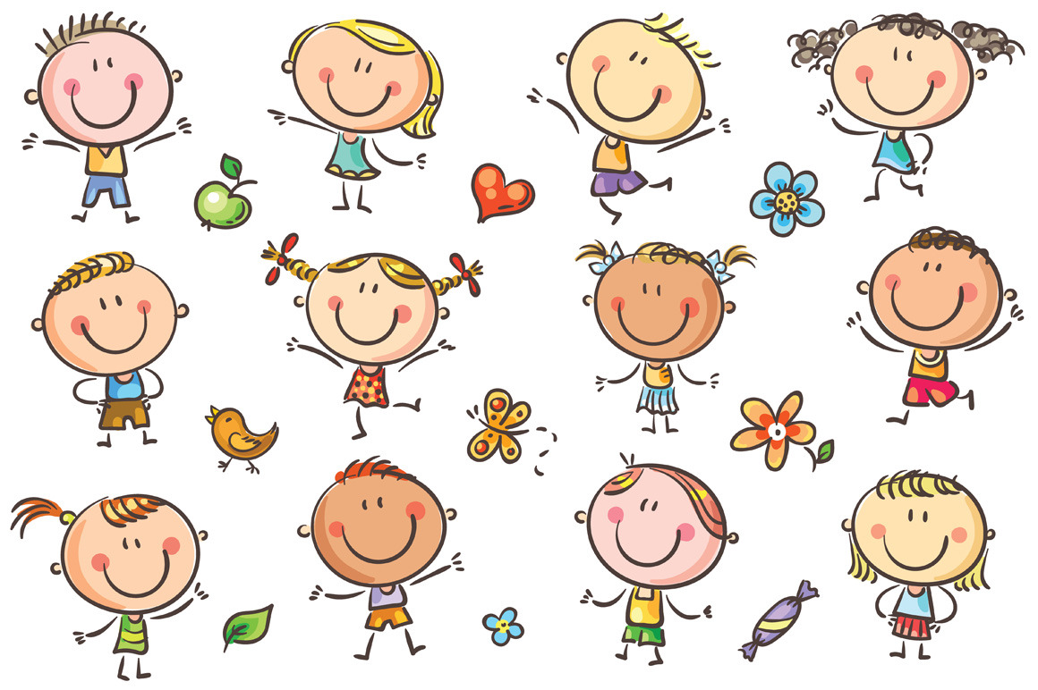 Happy Doodle Kids, an Education Illustration by Bubert Art