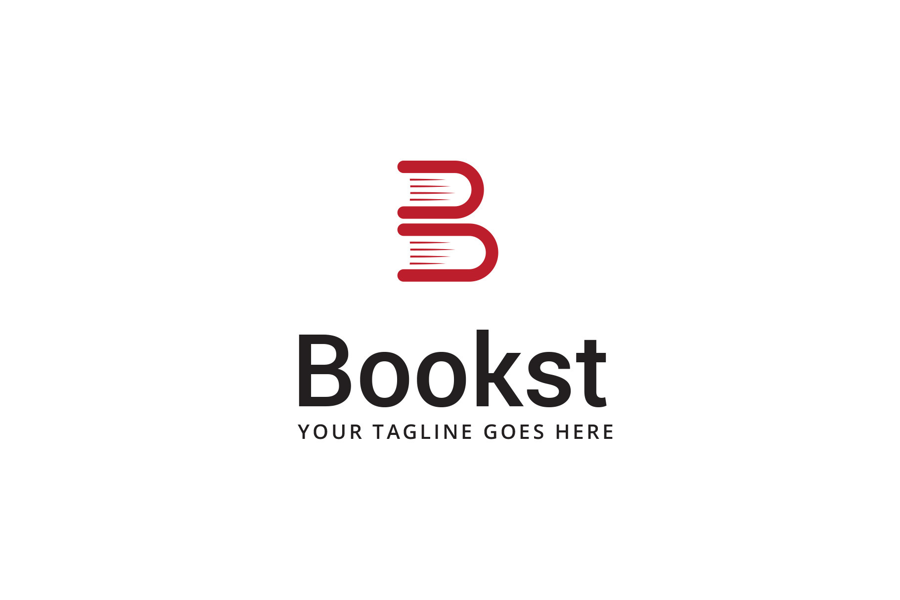 Bookst Logo Template, a Branding & Logo Template by Tovarkovdesign
