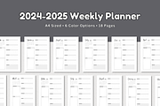 2024-2025 Mid-year Weekly Planner A4, a Stationery Template by The ...