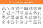81 Engineering & Construction Icons, an Outline Icon by Designfour
