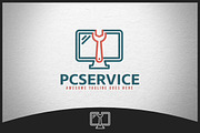 PC Service Logo, a Branding & Logo Template by Scredeck