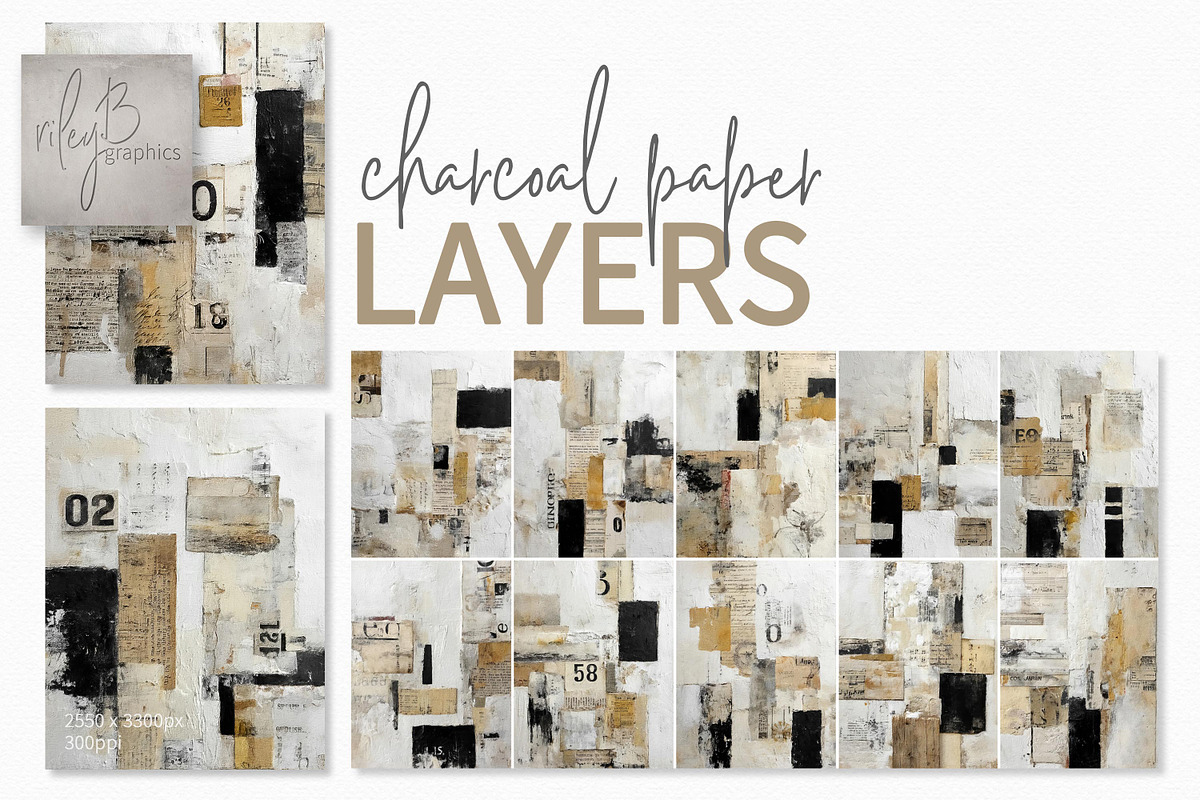 Charcoal Paper Layers