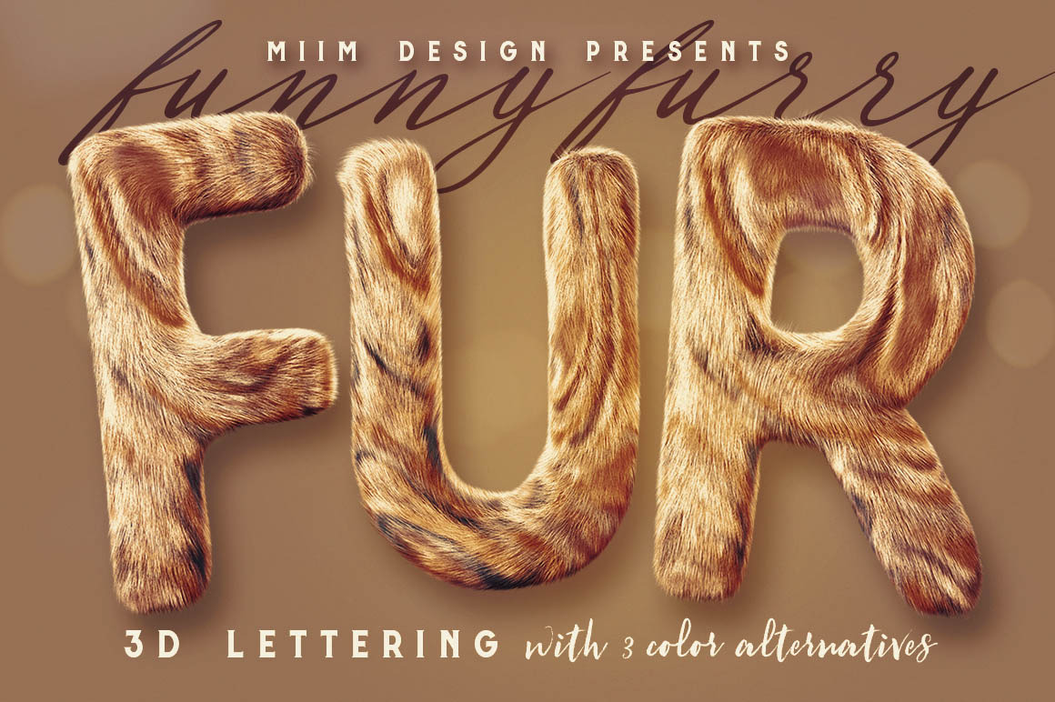 Funny Furry - 3D Lettering, a Graphic by MIIM